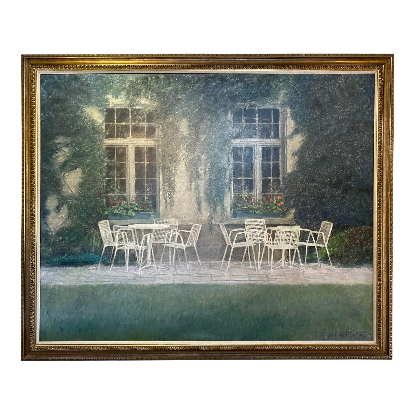1980s Window Wall Oil Painting by Piet Bekaert, Framed | Chairish