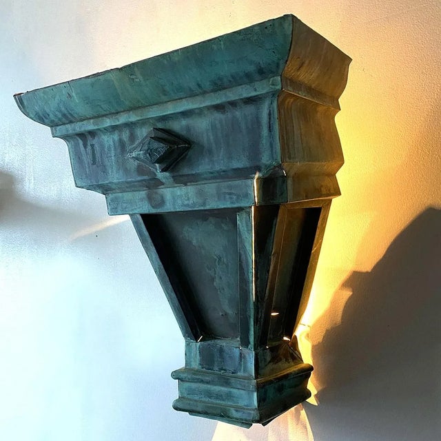 19th Century American Copper Scupper Wall Sconce Light | Chairish