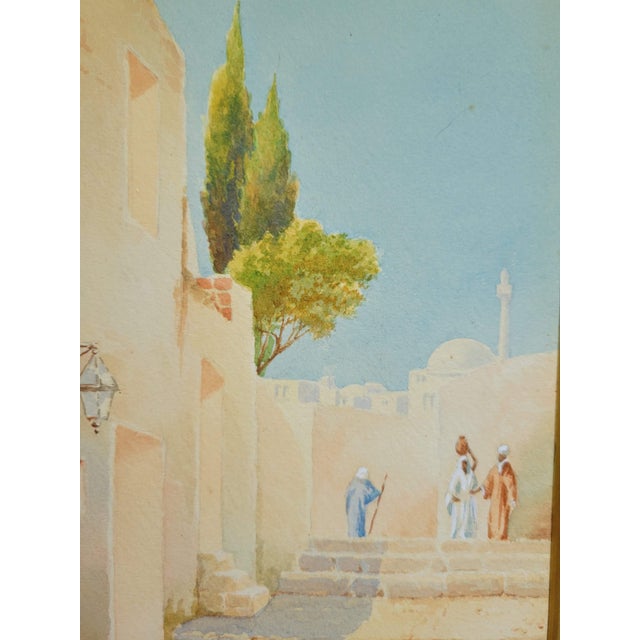 1995 "Egypt and Old Cairo" Architectural Figurative Painting by Keith ...