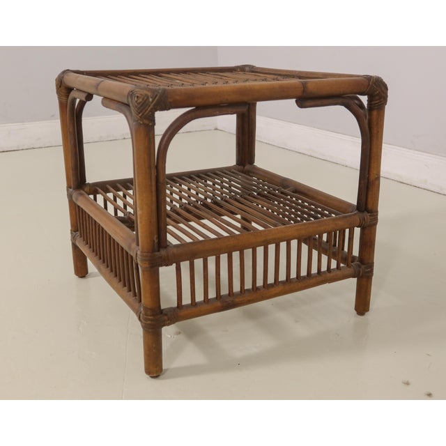 Pair Panama Jack Rattan Caribbean Style End Tables | Chairish