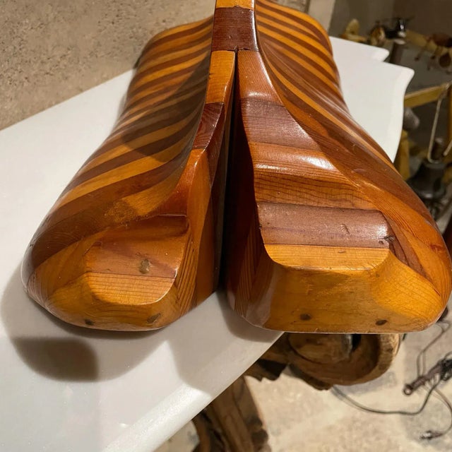 1970s Abstract Organic Modern Table Sculpture in Striped Exotic Wood ...