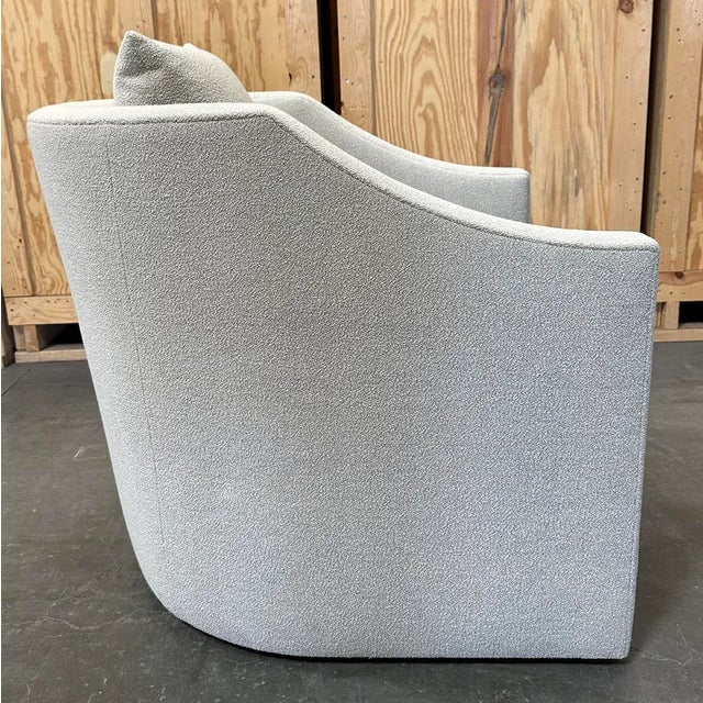 Tibor Wellington Gray Upholstered Wilson Swivel Chair From the Madeline ...