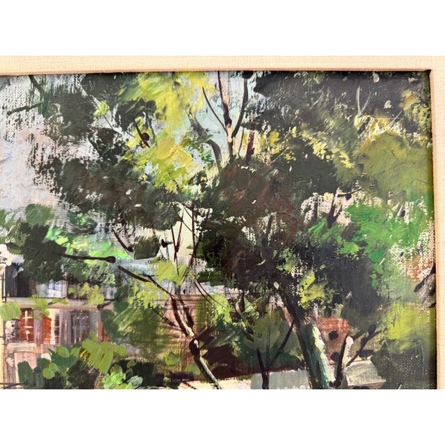 Mid-Century Expressionist Painting of Bridge Over River Seine in Paris ...