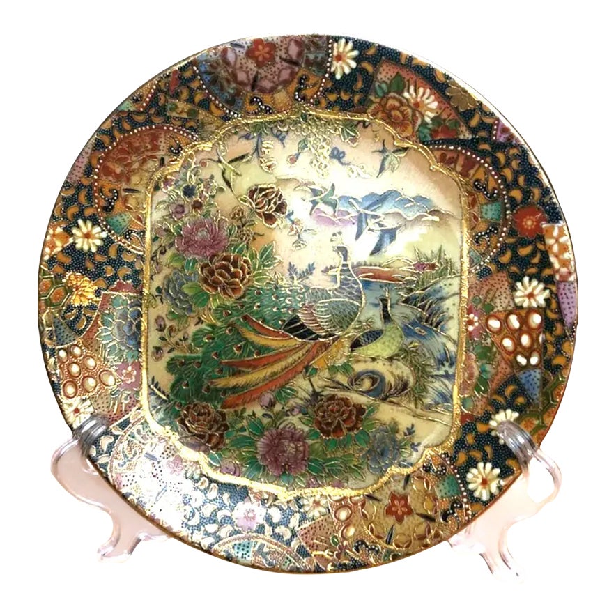 Early 20th Century Royal Satsuma Hand-Painted Gold Gilt Moriage ...