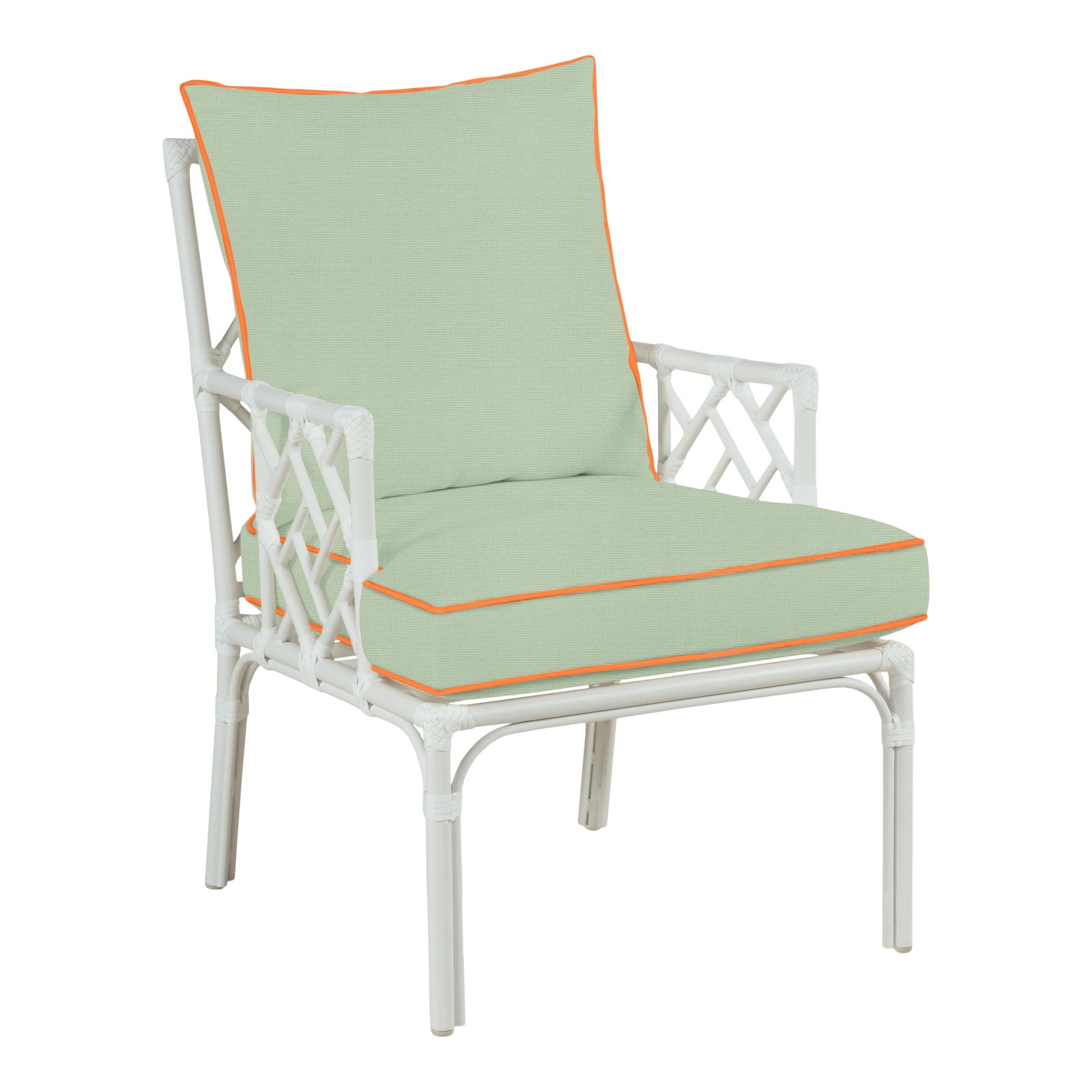 Haven Outdoor Occasional Arm Chair in Canvas Mint with Canvas Tuscany ...