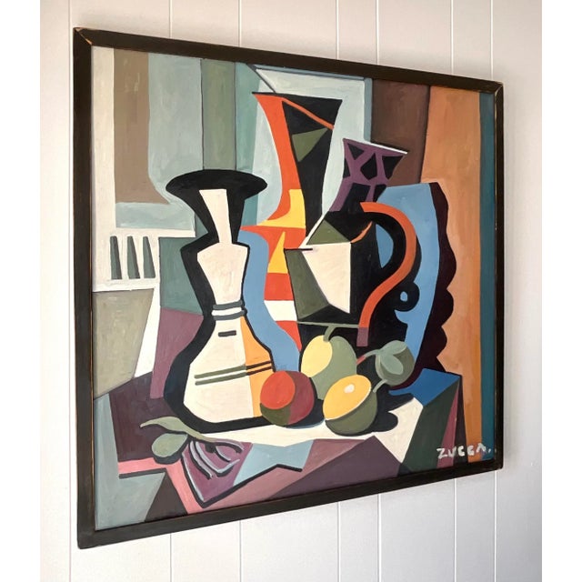 Vintage Boho Tabletop Still Life Abstract Signed Original Oil Painting ...