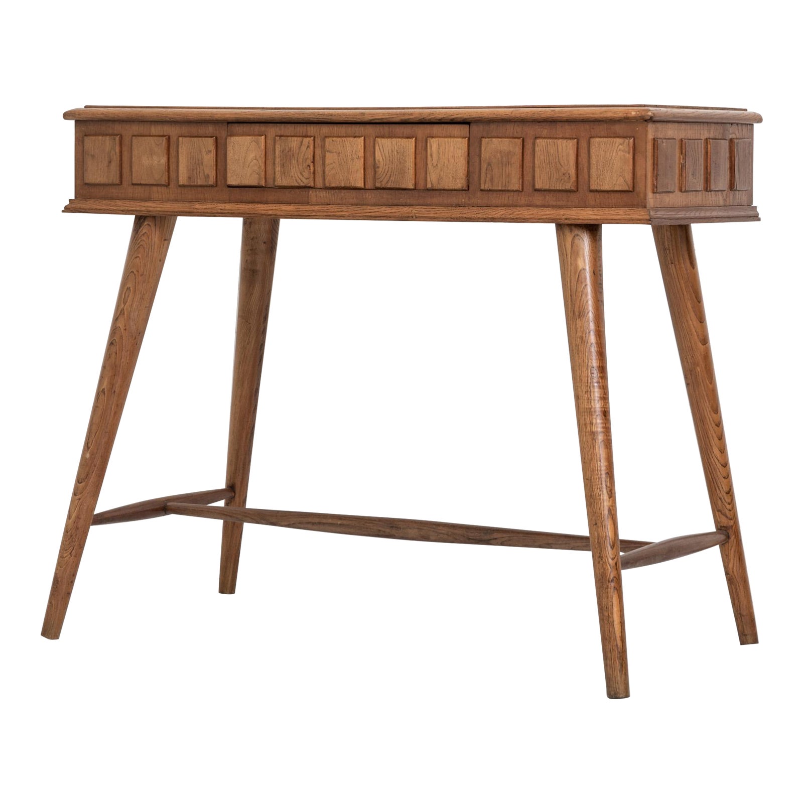 1960s Artisan Oak Console Table | Chairish