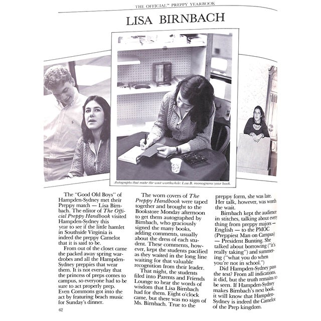 "The Official Preppy Yearbook Hampden-Sydney College Kaleidoscope" 1981 ...