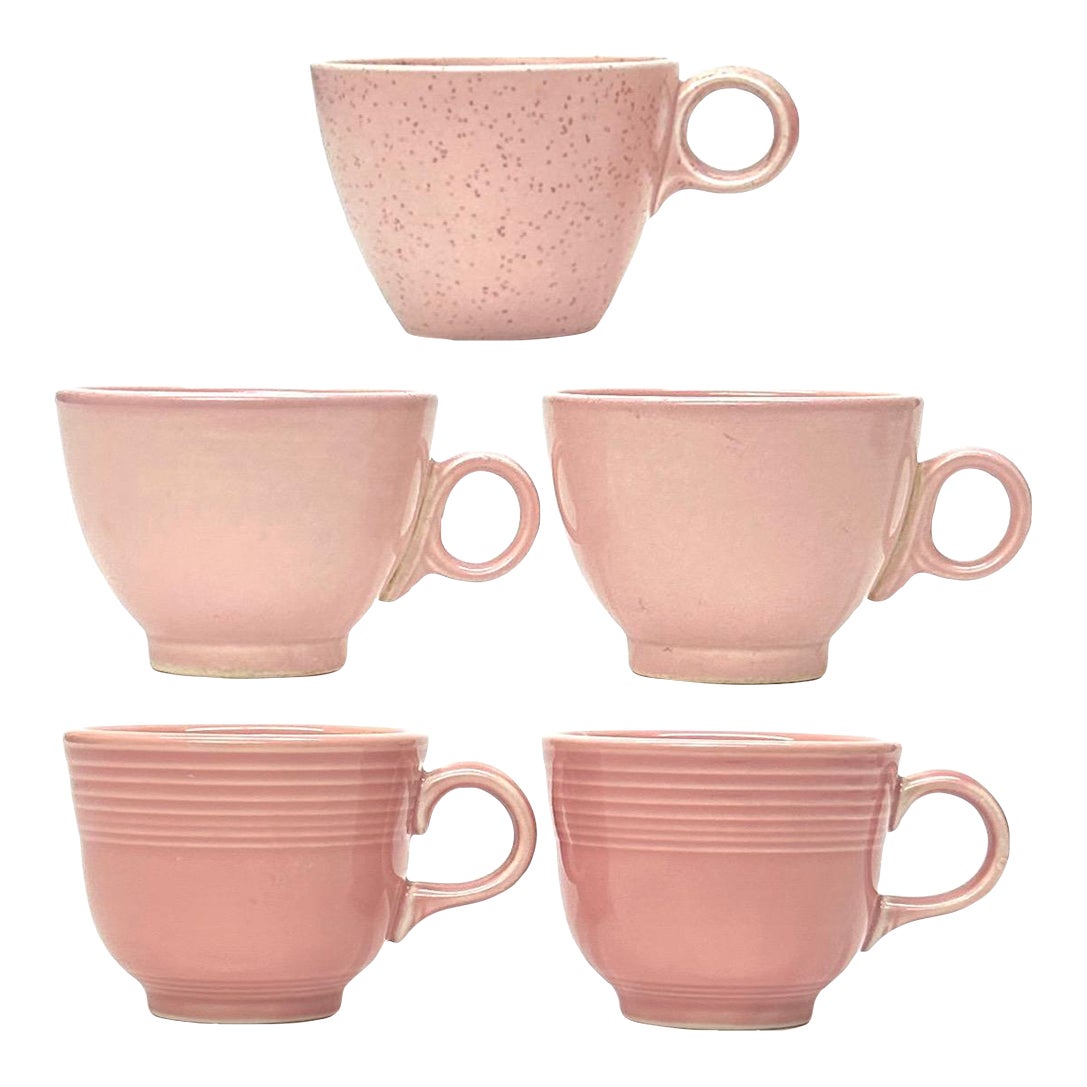 Vintage Pastel Pink Teacup Curation, Group of 5 | Chairish