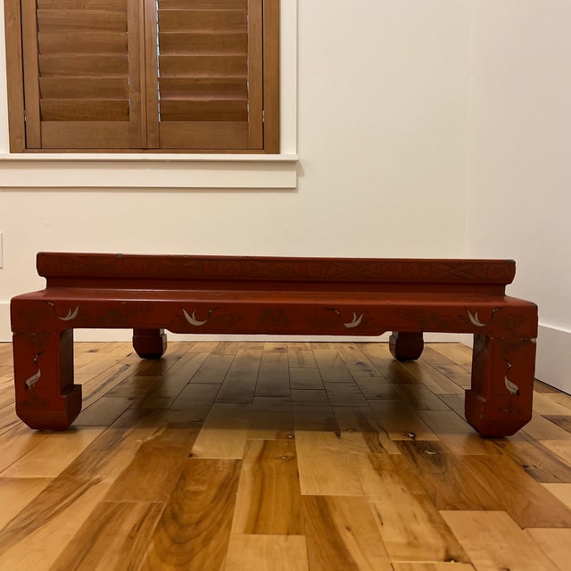 Red Lacquer Ming Coffee Table | Chairish