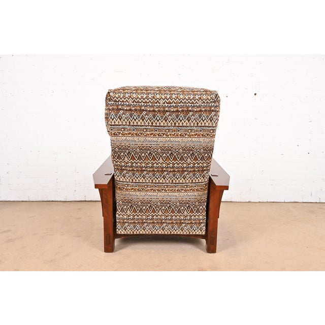 Stickley Mission Arts & Crafts Cherry Wood Spindle Reclining Morris ...