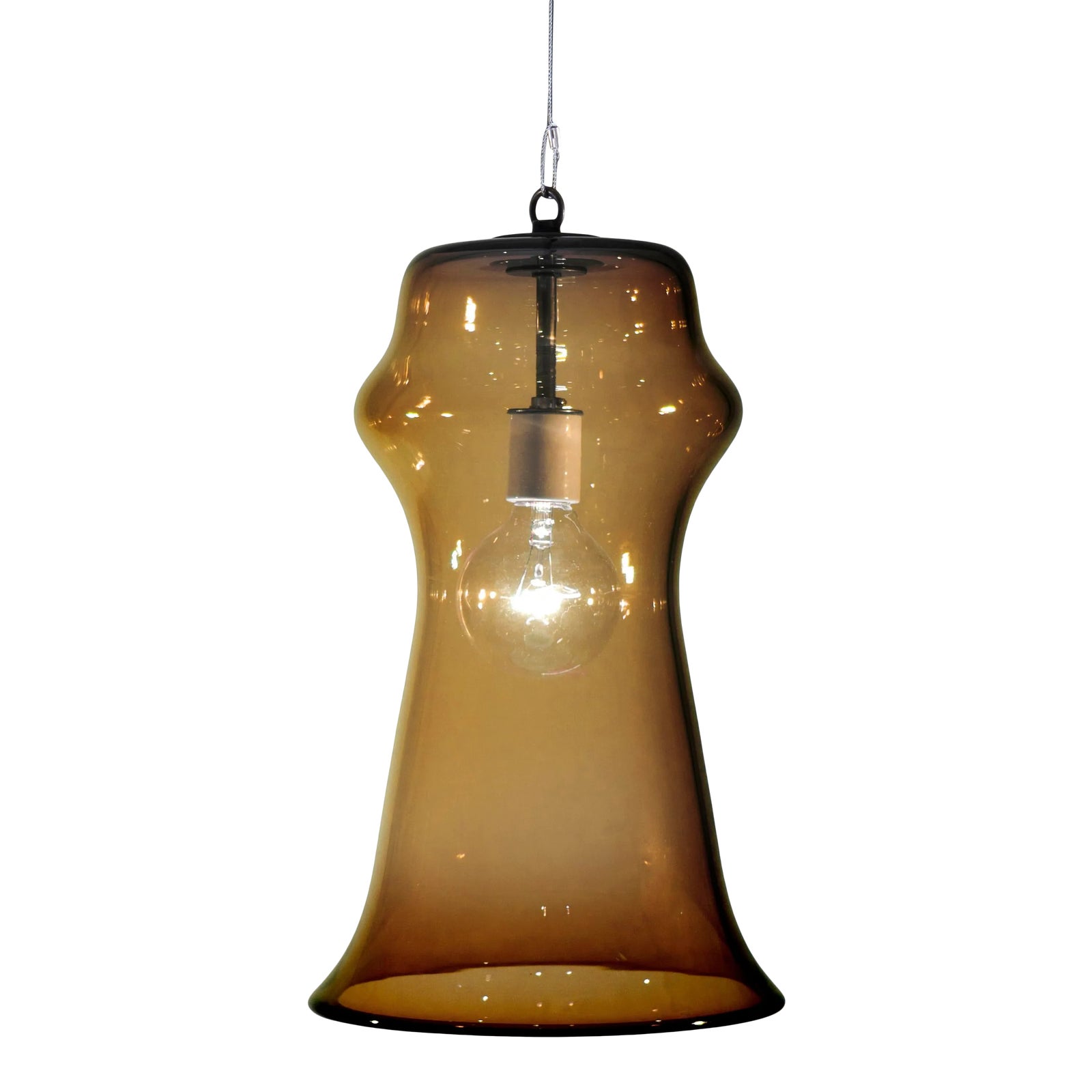 Orpheus Pendant Light from the Versuvius Collection in Amber | Chairish