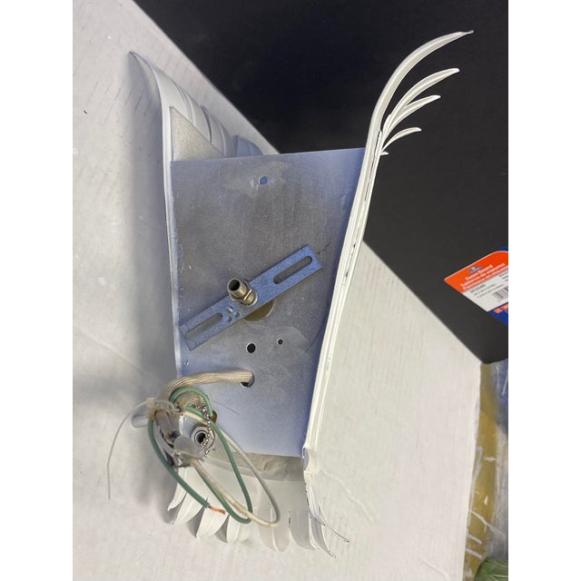 Large Regency Serge Roche Style Metal Tole Sconce Light Fixture | Chairish