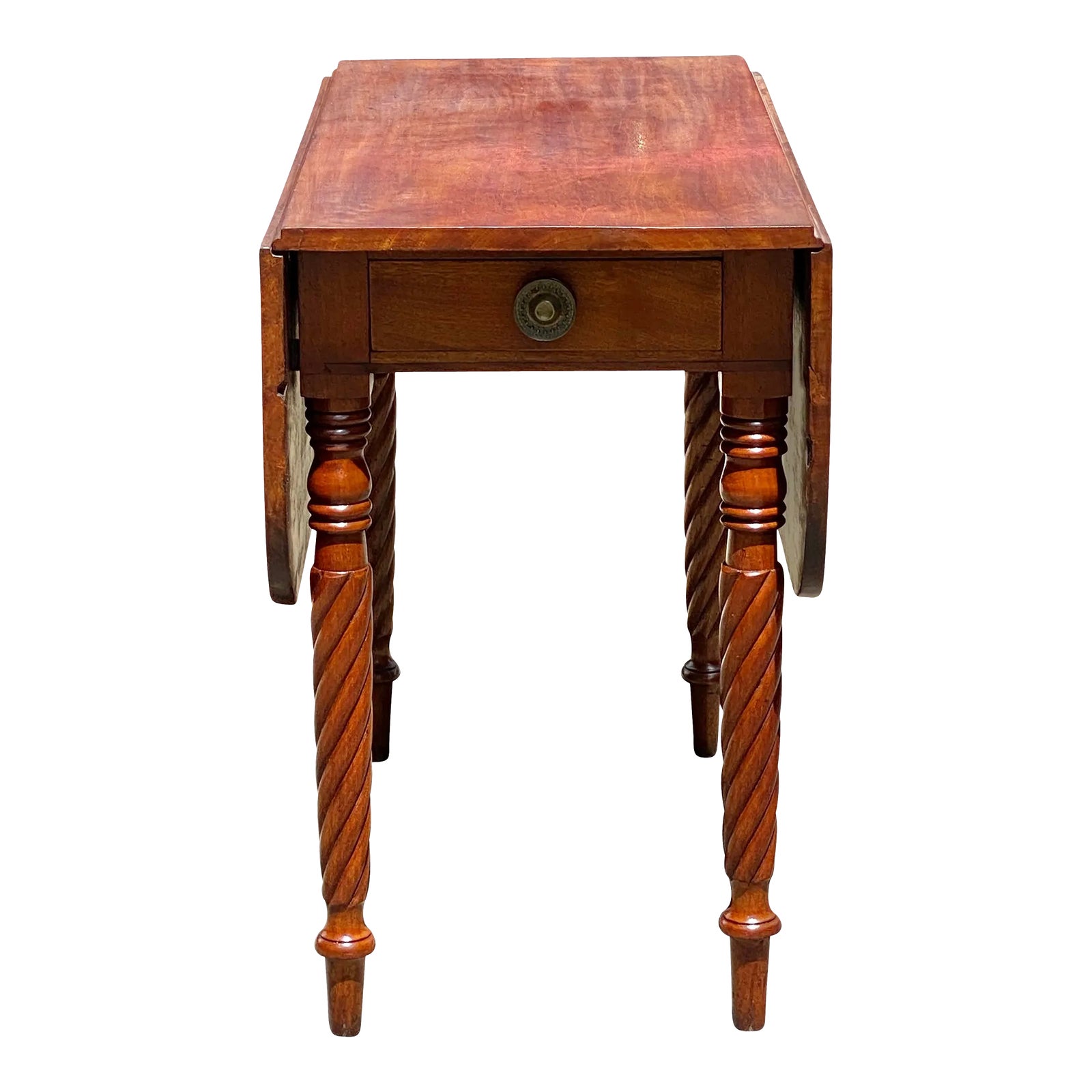Early 19th Century Antique Sheraton Mahogany Drop Leaf Dining Table ...