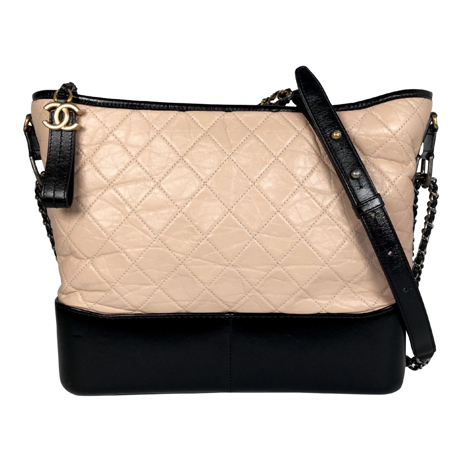 Chanel Large Aged Calfskin Gabrielle Crossbody Crossbody Bag | Chairish