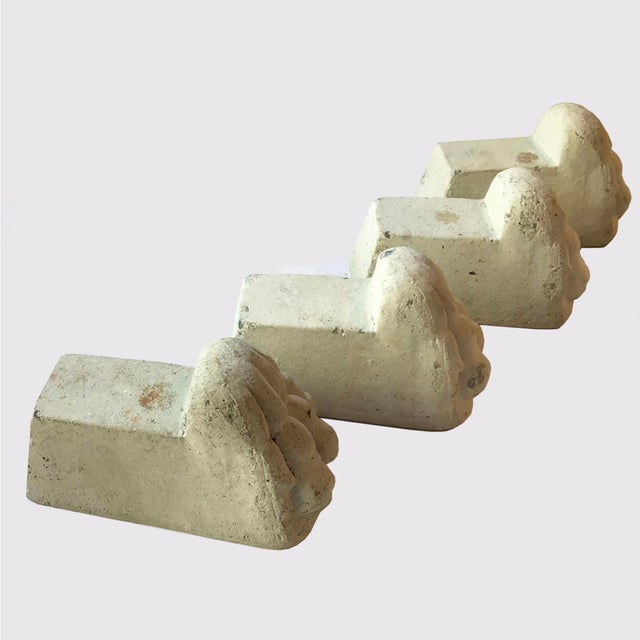 1980's English Solid Cement Lion's Paw Pot Feet, 4 Pieces | Chairish