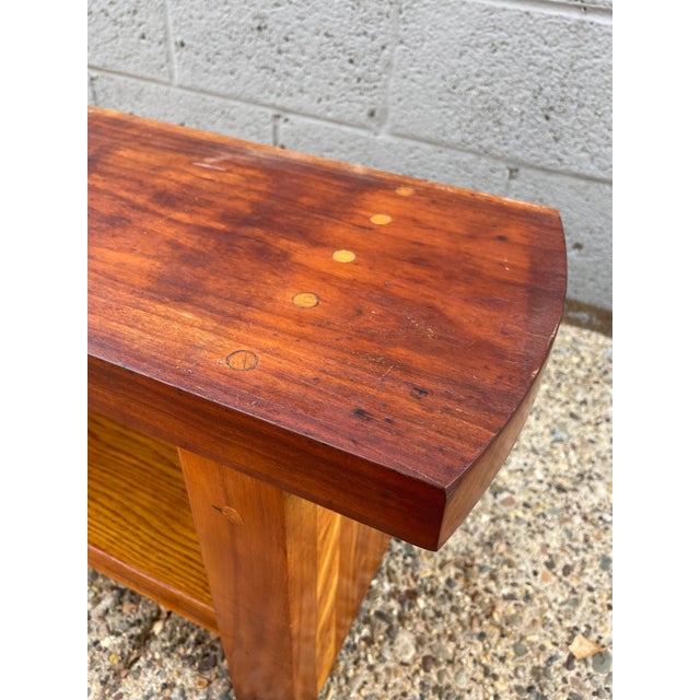 Vintage Studio Made Mortise & Tenon Petite Bench | Chairish