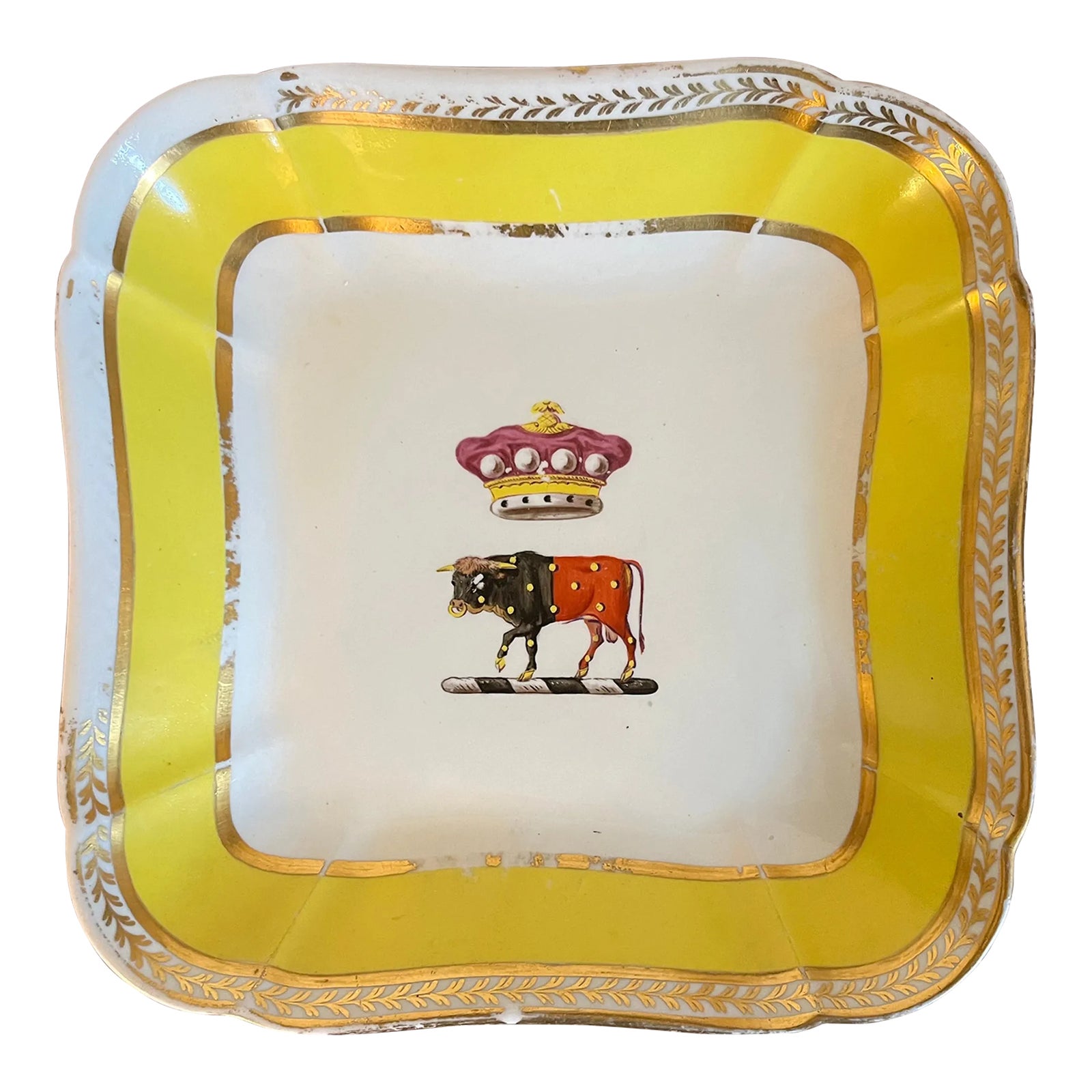 Antique Early 19th Century George III Coalport Porcelain Square Dessert ...