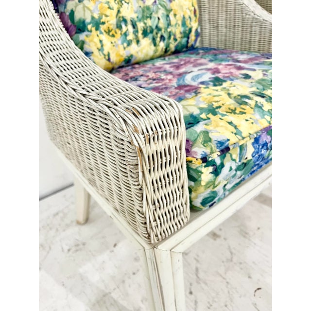 Vintage Wicker Ficks Reed Arm Chairs- a Pair | Chairish