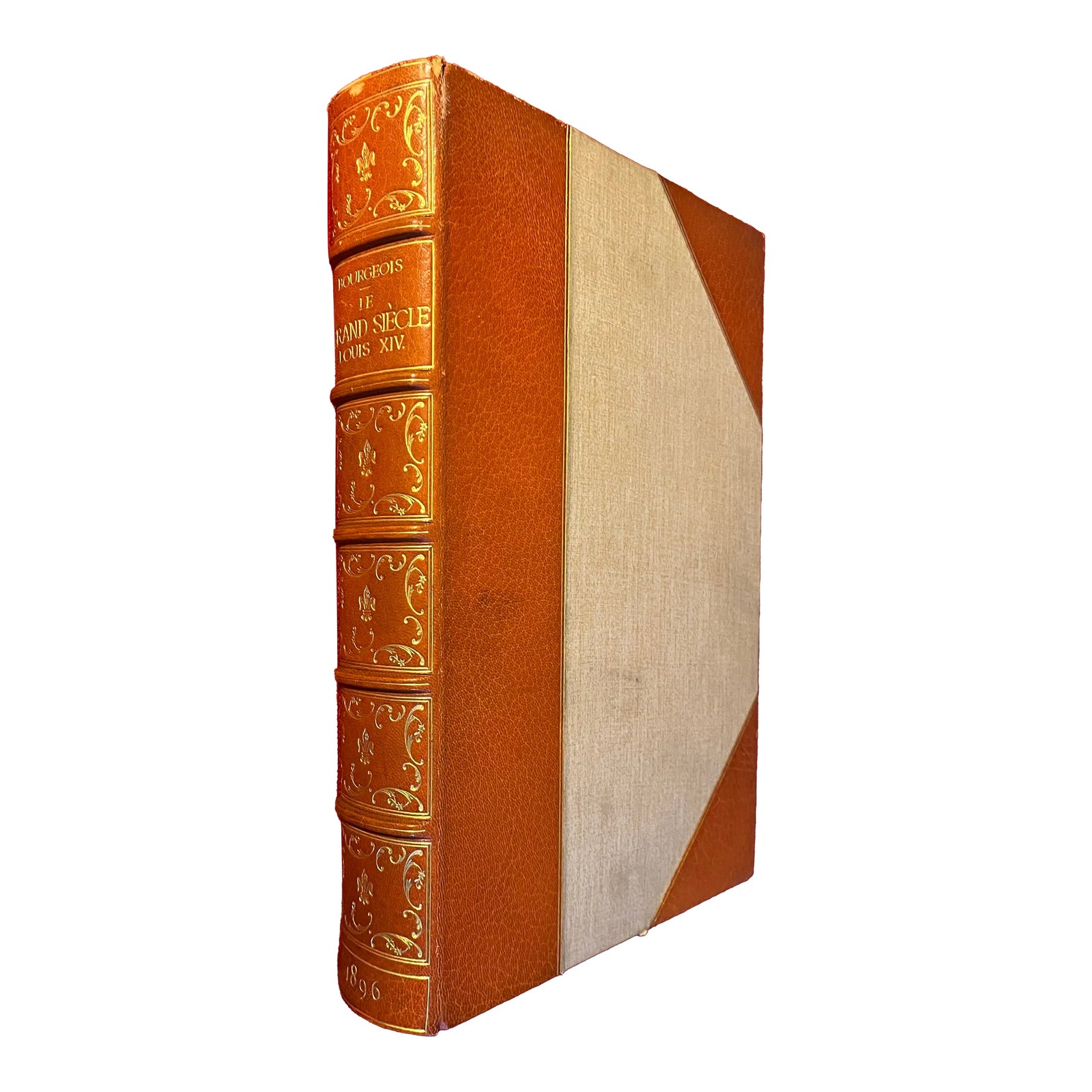 Large Antique 19th Century Fine Leather Binding - French Book Titled ...