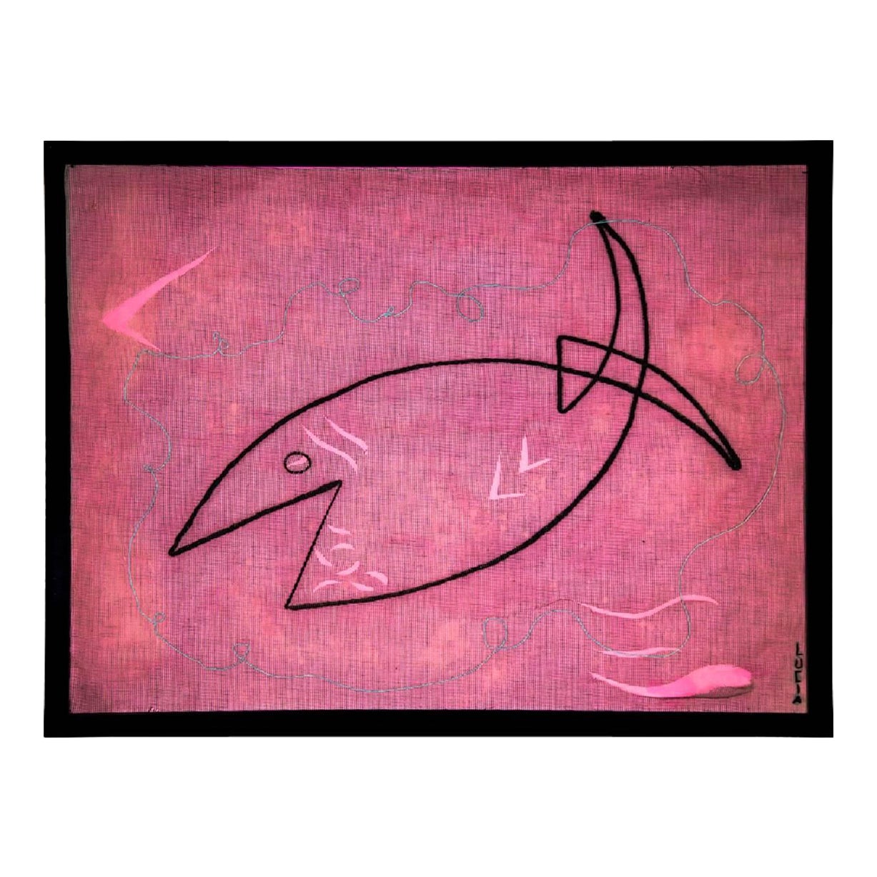Lucia SternPoisson Agile, Fish Decoupage Collage Painting | Chairish