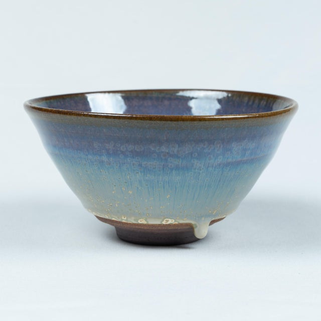 Munakata Ao-Chitan Crystalline Chawan | Chairish