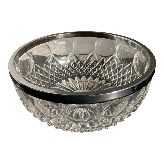 1940s Dreka Hand Cut Italian Lead Crystal Bowl | Chairish