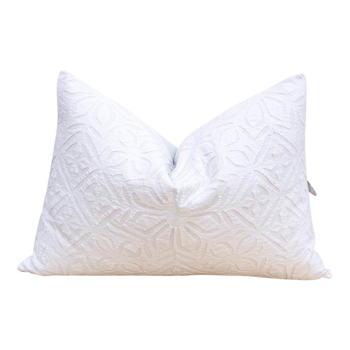 Morning Dew Lumbar Applique Pillow Cover | Chairish