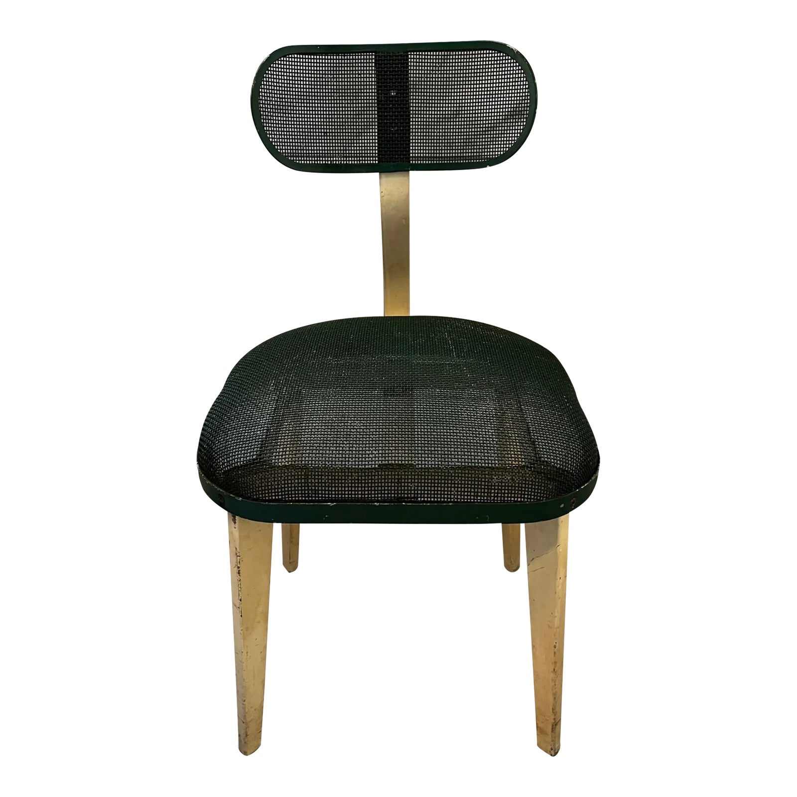 Mid 20th Century Metal Mesh Chair in the Manner of Jean Prouve | Chairish