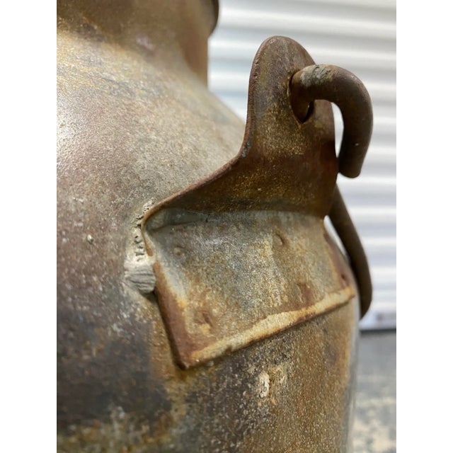 Antique Primitives Rusty Milk Jug Pail Vessel | Chairish