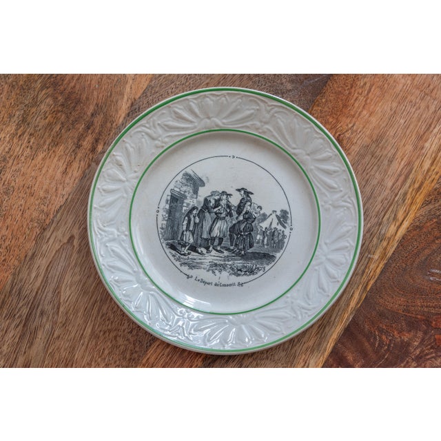 Early 20th Century Sarreguemines French Comic Plate | Chairish
