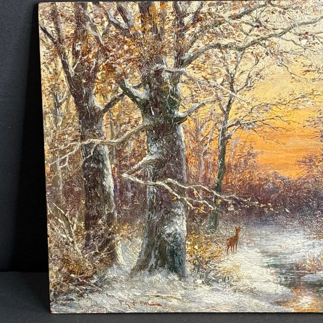 Pair of Antique Oil Paintings on Board. Signed F.G.Illem, Germany, 1910 ...