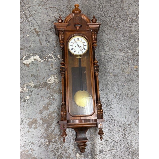 Antique German Vienna Regulator Wall Clock | Chairish