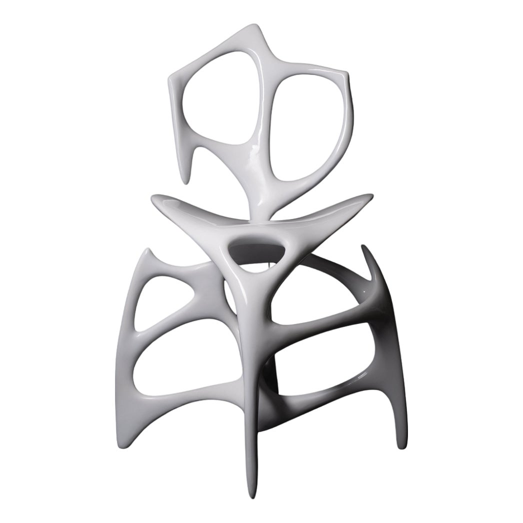 Pearly White AI Standard Gu Chair by Duen Studio | Chairish