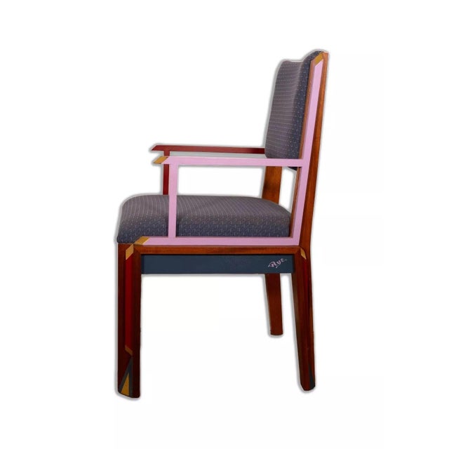 Ralph Rye Variations Armchair Signed Postmodern Hand Painted Wood 22k ...