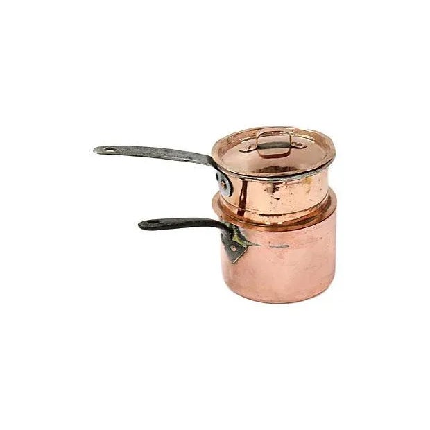 19th Century Heavy Copper Double Boiler | Chairish