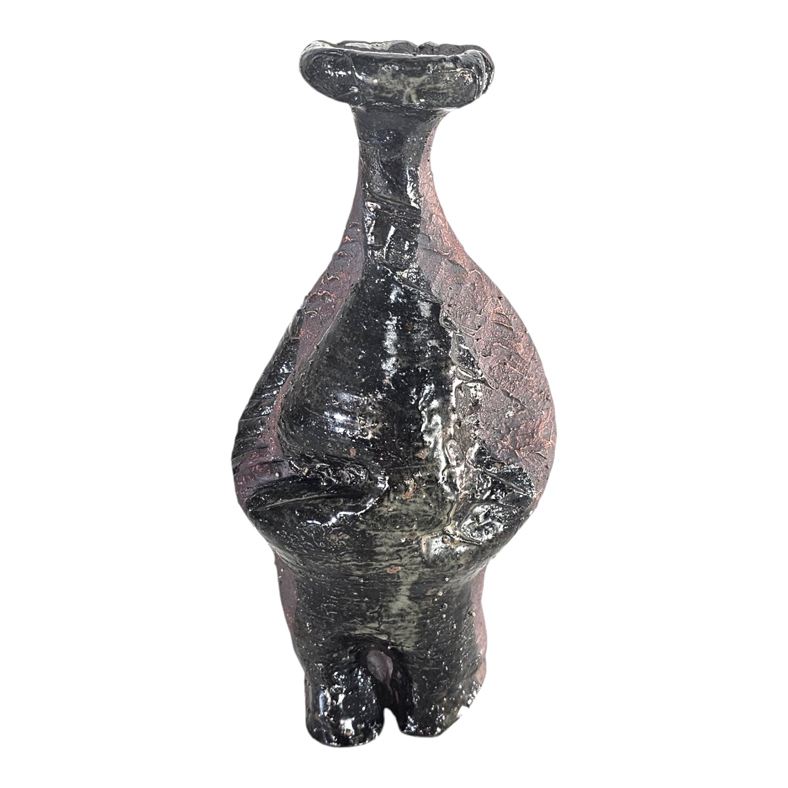 Claude Horan Hawaiian Sculpture Brutalist Thrown Signed 12" | Chairish