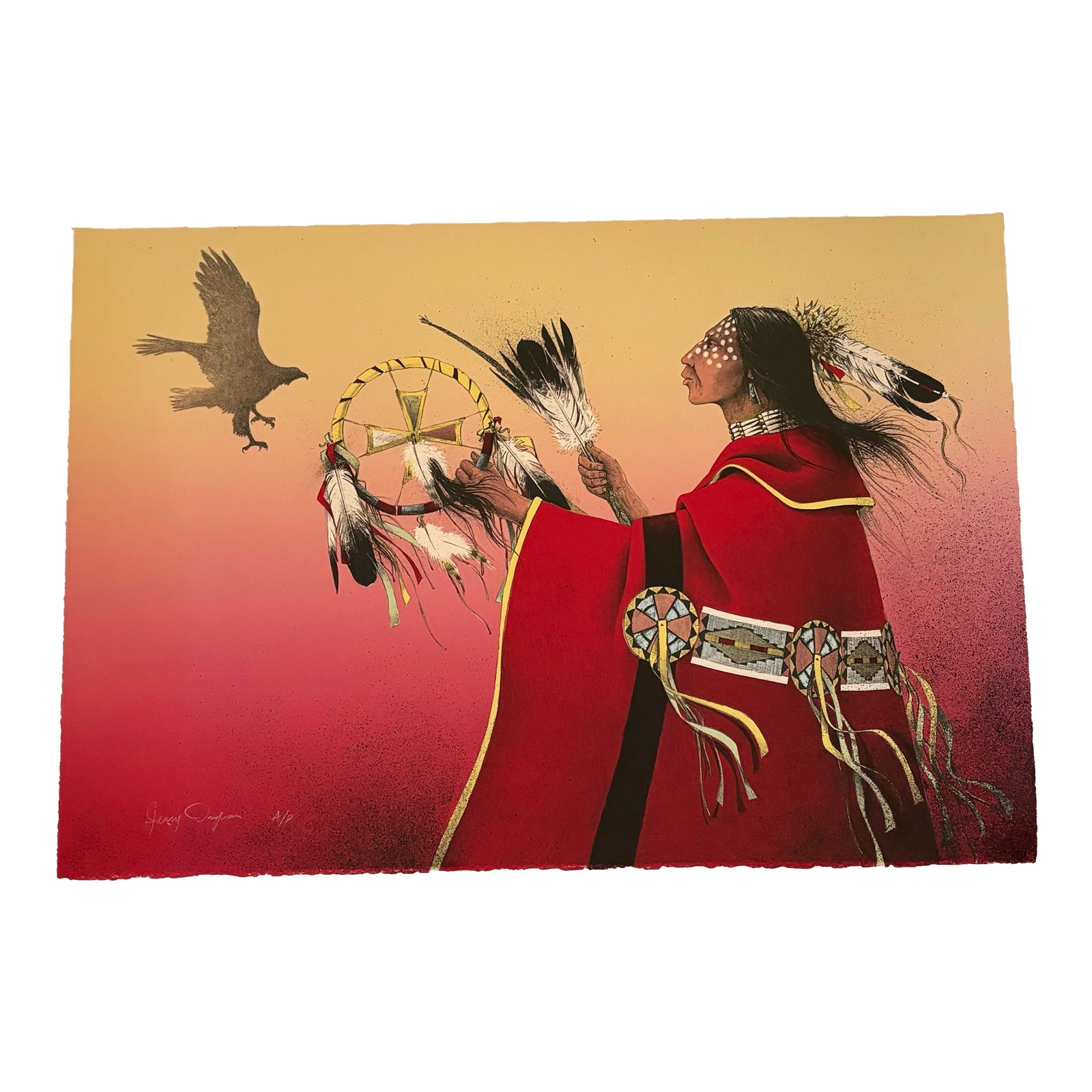 Sacred Manner by Jerry Ingram Artist Proof Lithograph Native American ...