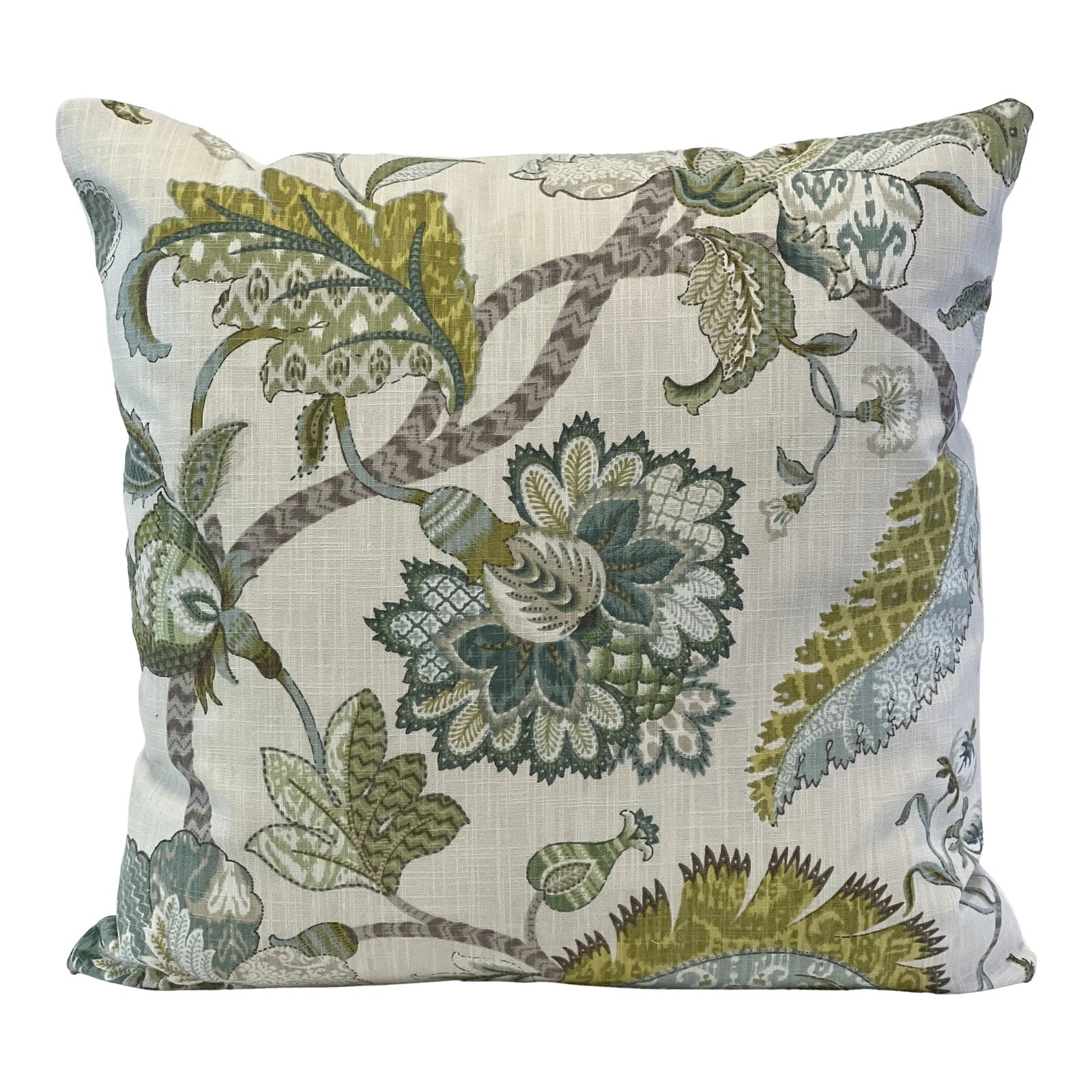 P. Kaufmann Finders Keepers Botanical Feather/Down Square Pillow | Chairish