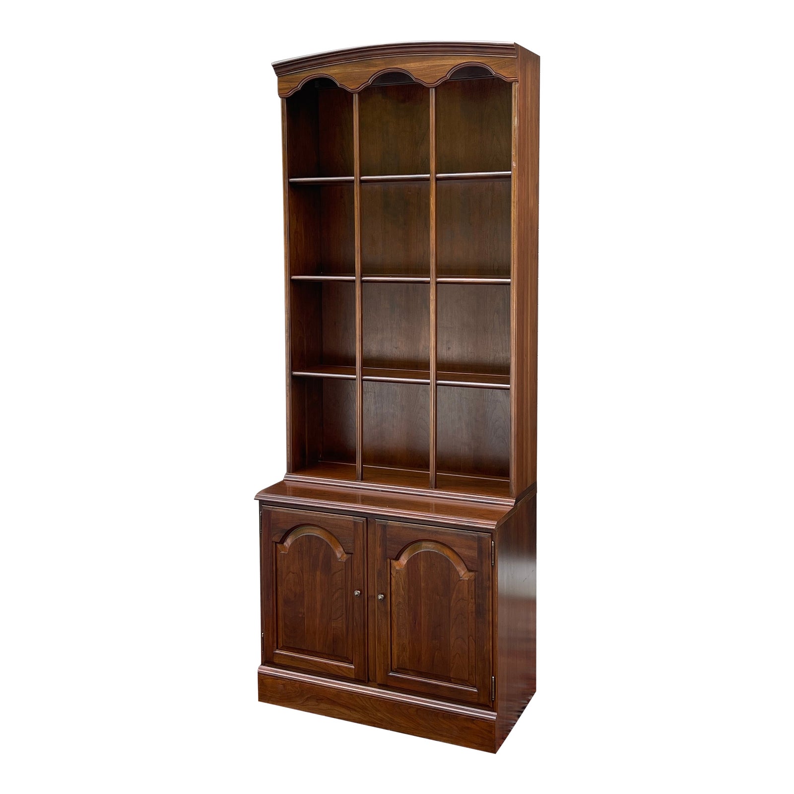 1970s Ethan Allen Georgian Court Traditional Solid Cherry Two Piece ...