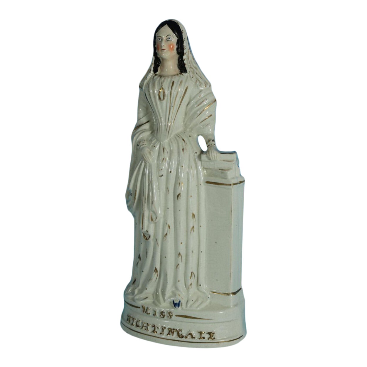 Staffordshire Pottery Miss Florence Nightingale Figure | Chairish