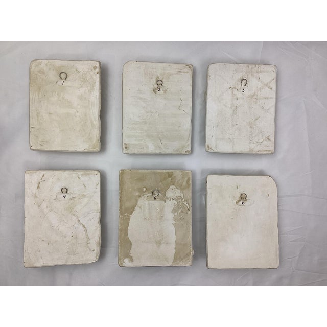 Vintage French Molded Plaster Fruit Plaques, Set of 6 | Chairish