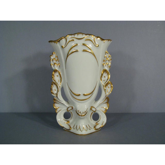 Antique Limoges Porcelain Church or Bridal Vase by Singer | Chairish