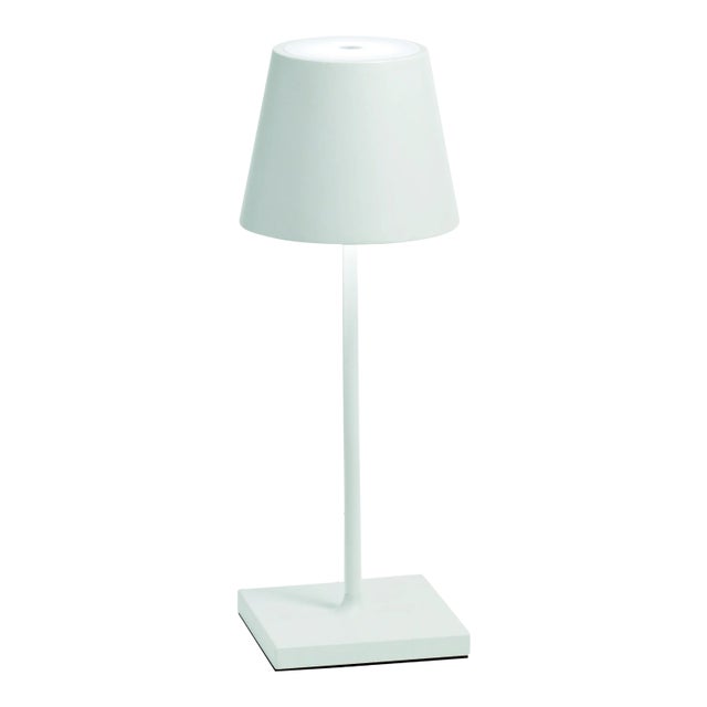 Zafferano White Rechargeable Indoor/Outdoor Cordless Mini Table Lamp ...