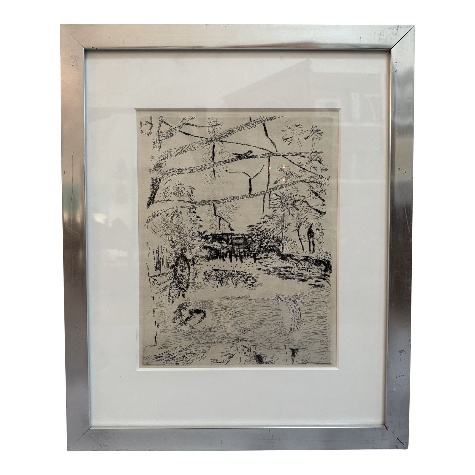 "Le Parc Monceau" Original Etching by Pierre Bonnard, 1899 | Chairish