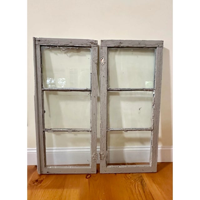 Set of 2 Three-Paned Windows/Cabinet Doors for Display/Art Projects ...