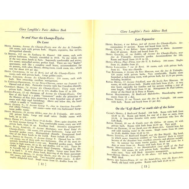 "Clara Laughlin's Paris Address Book" Laughlin Clara E. | Chairish