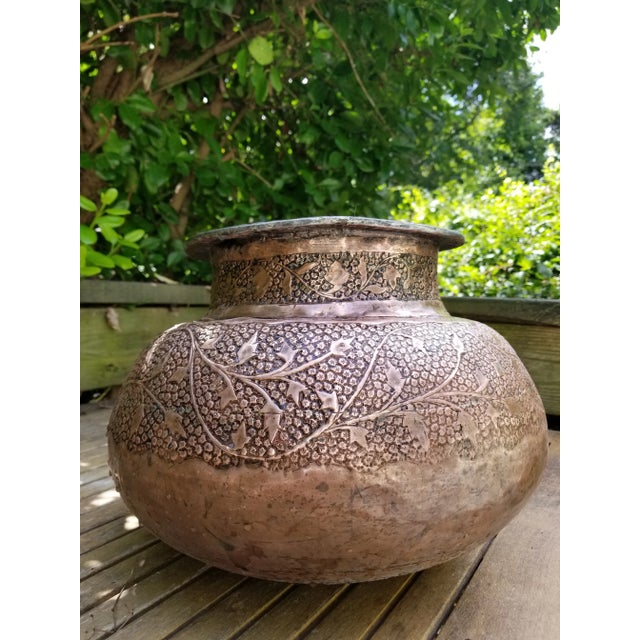 Antique Copper Pakistani Large Curry Pot | Chairish