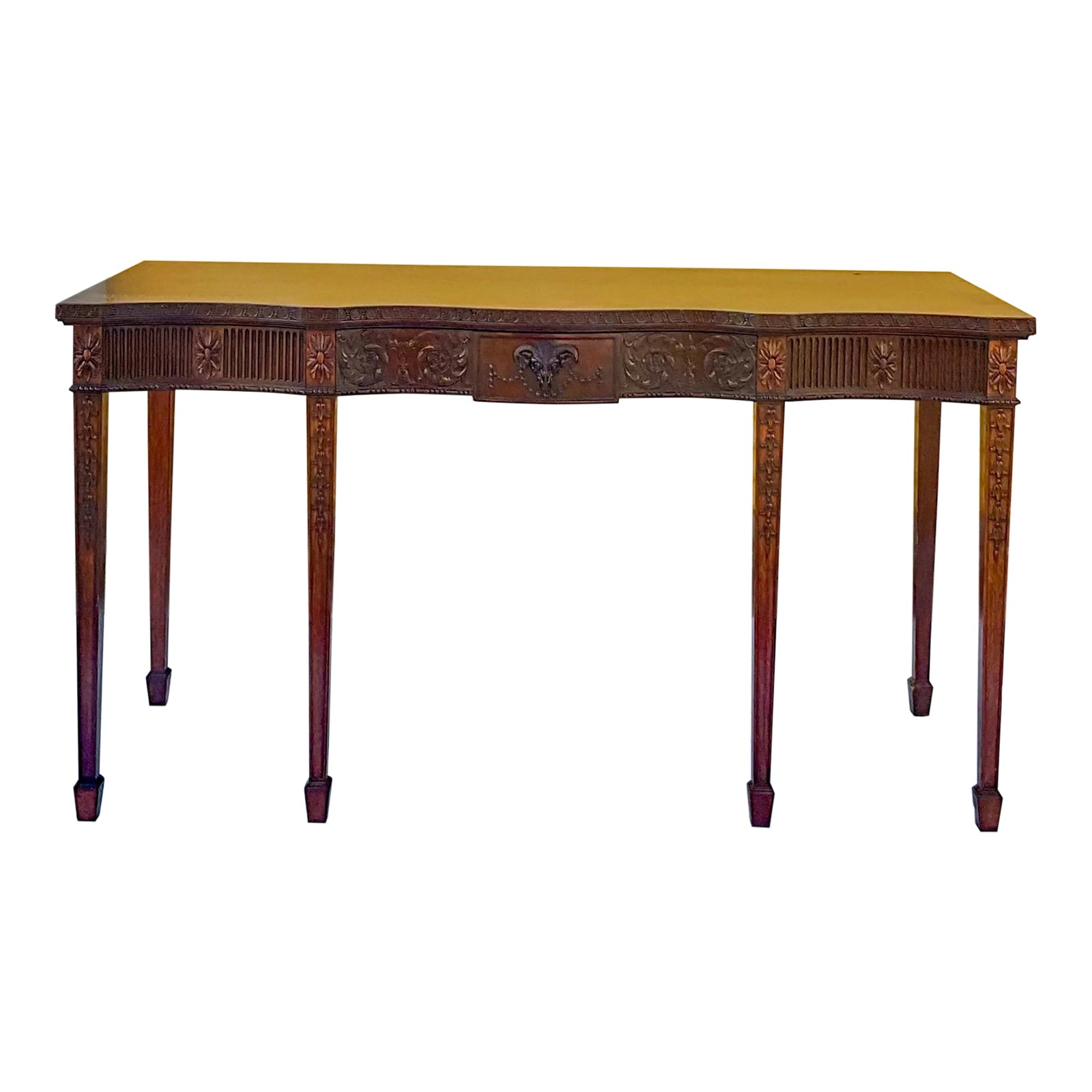 1940s Neo-Classical Style Carved Mahogany Huntboard / Console Table ...