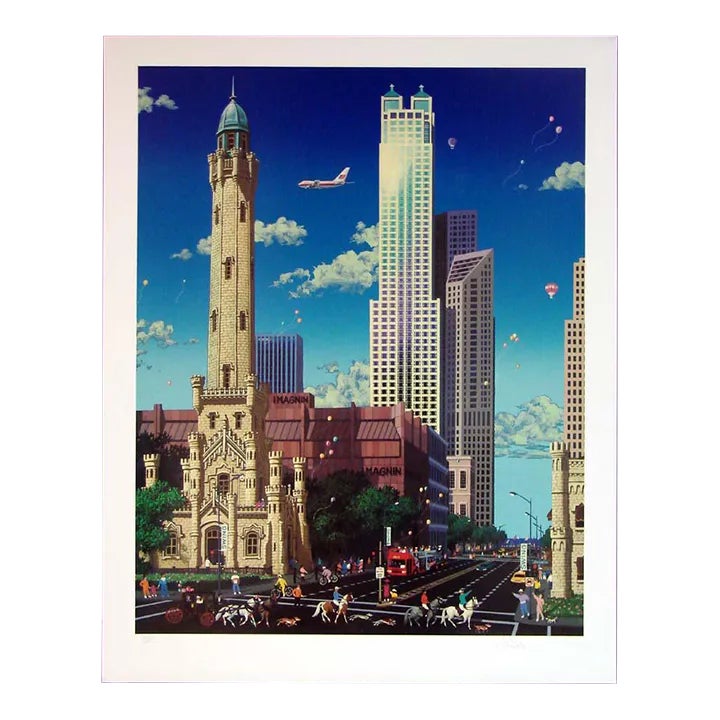 "Old Water Tower" Contemporary Alexander Chen Architectural Offset Hand ...